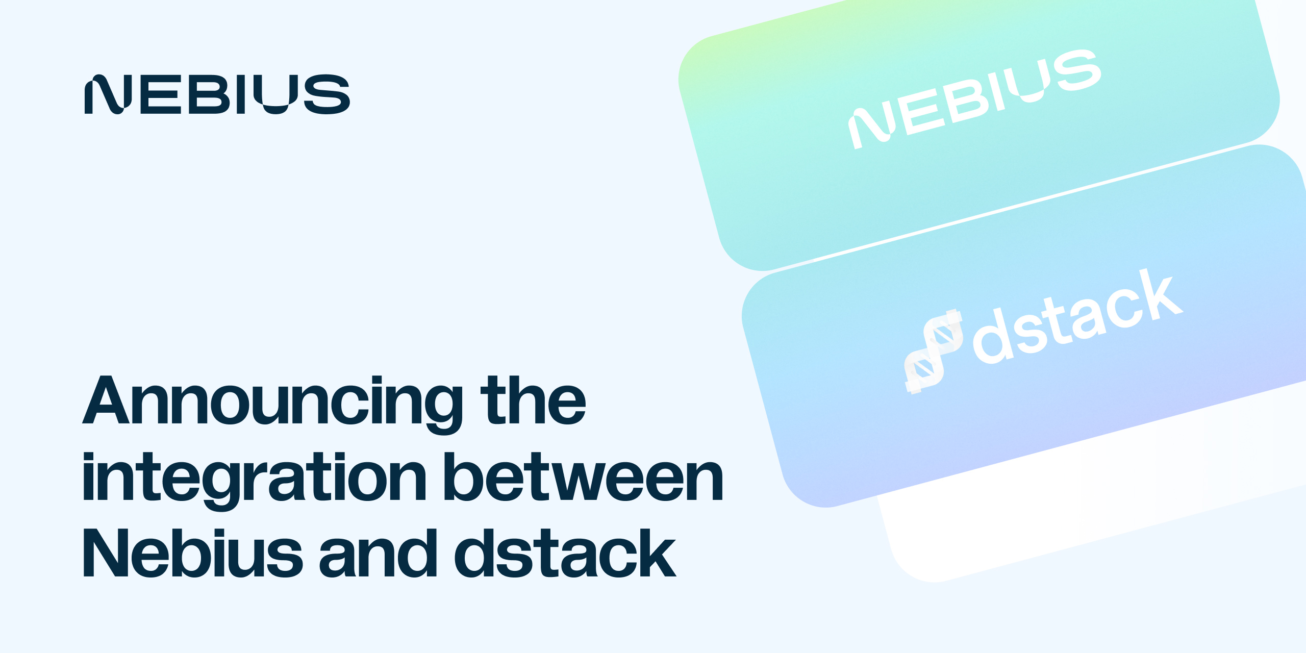 Announcing the integration between Nebius and dstack